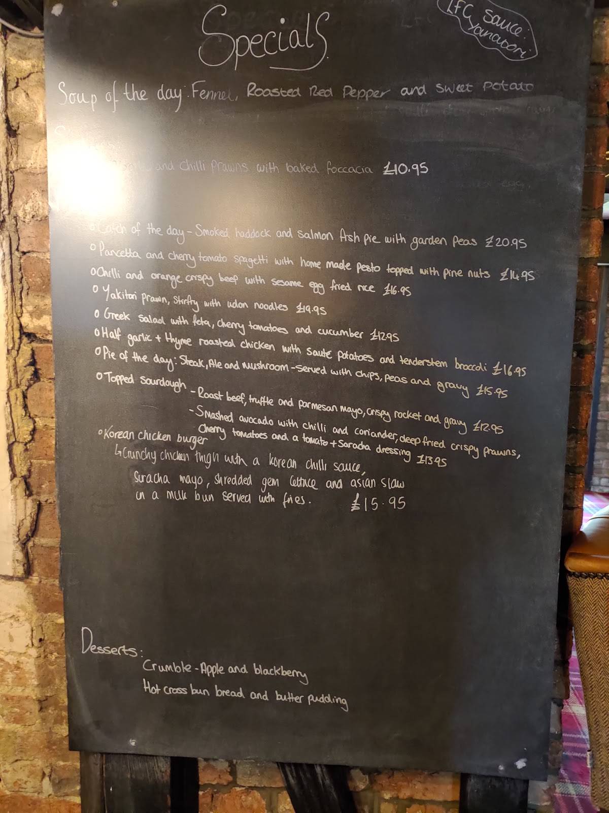 Menu at The Leagate Inn pub & bar, Coningsby