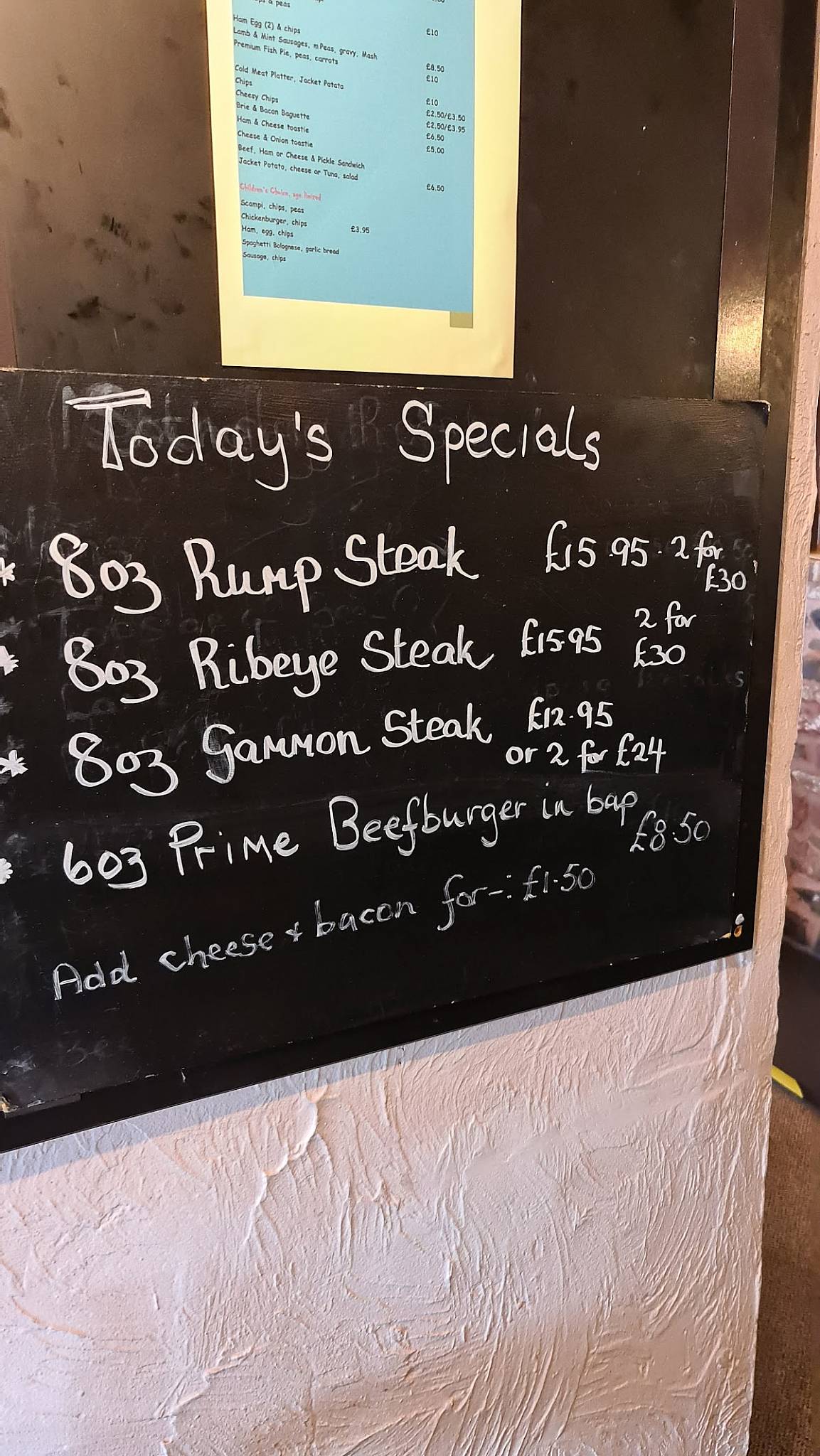 Menu at The New Inn pub & bar, Broadclyst, Whimple Road