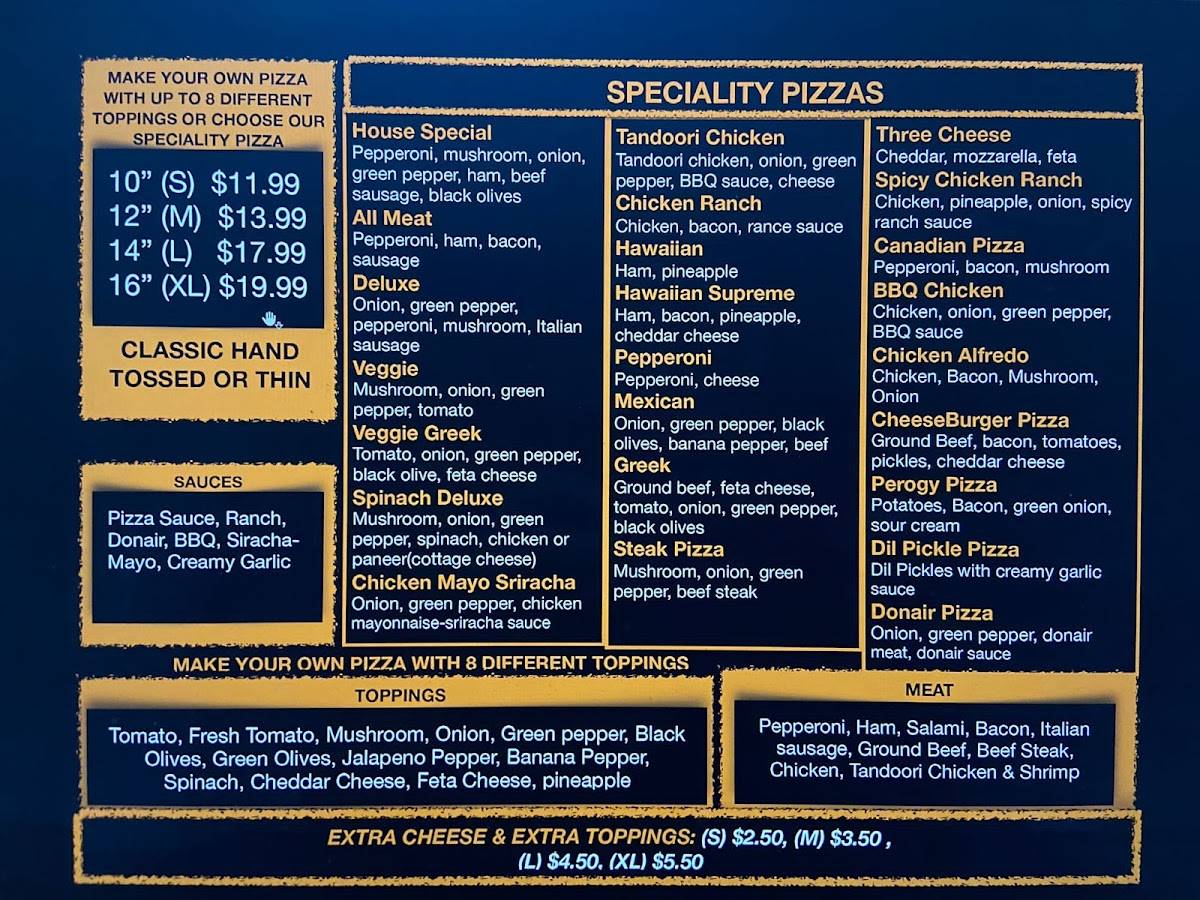Menu at The Pizza Boxx (Stettler) restaurant, Stettler