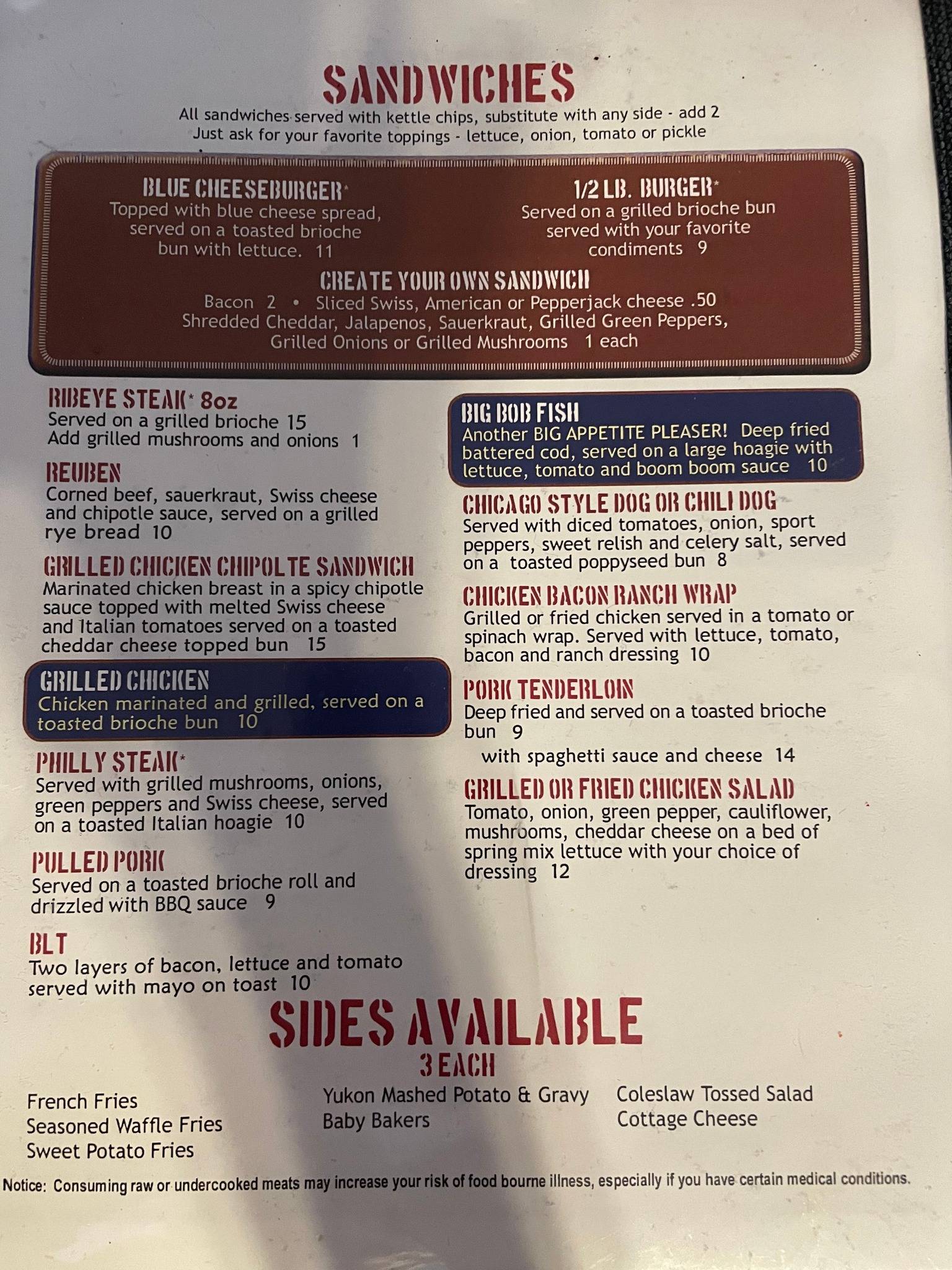Menu at The Railside Bar and Grill, Nelson