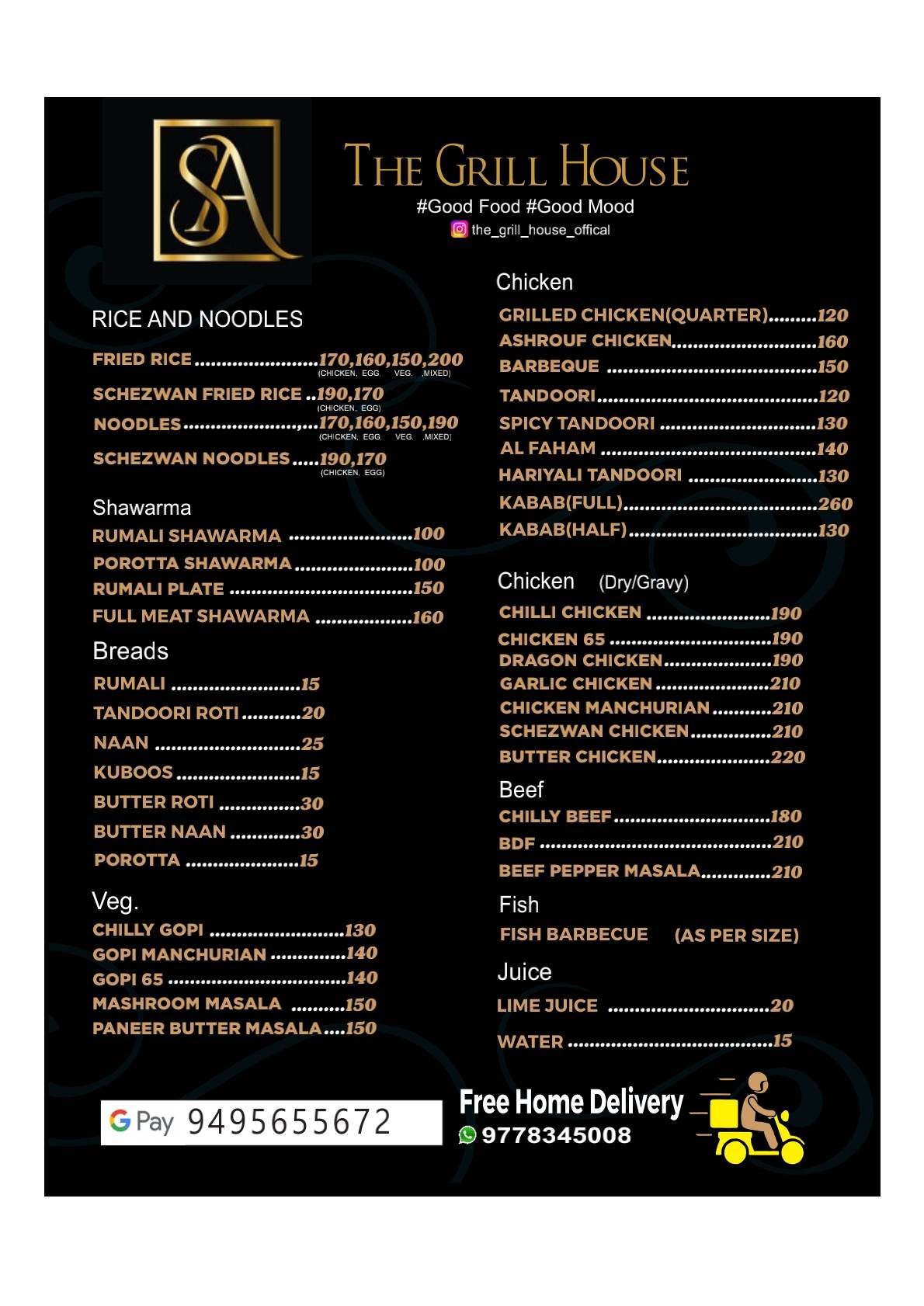 Menu at The Grill House Thiruvalla, Thiruvalla