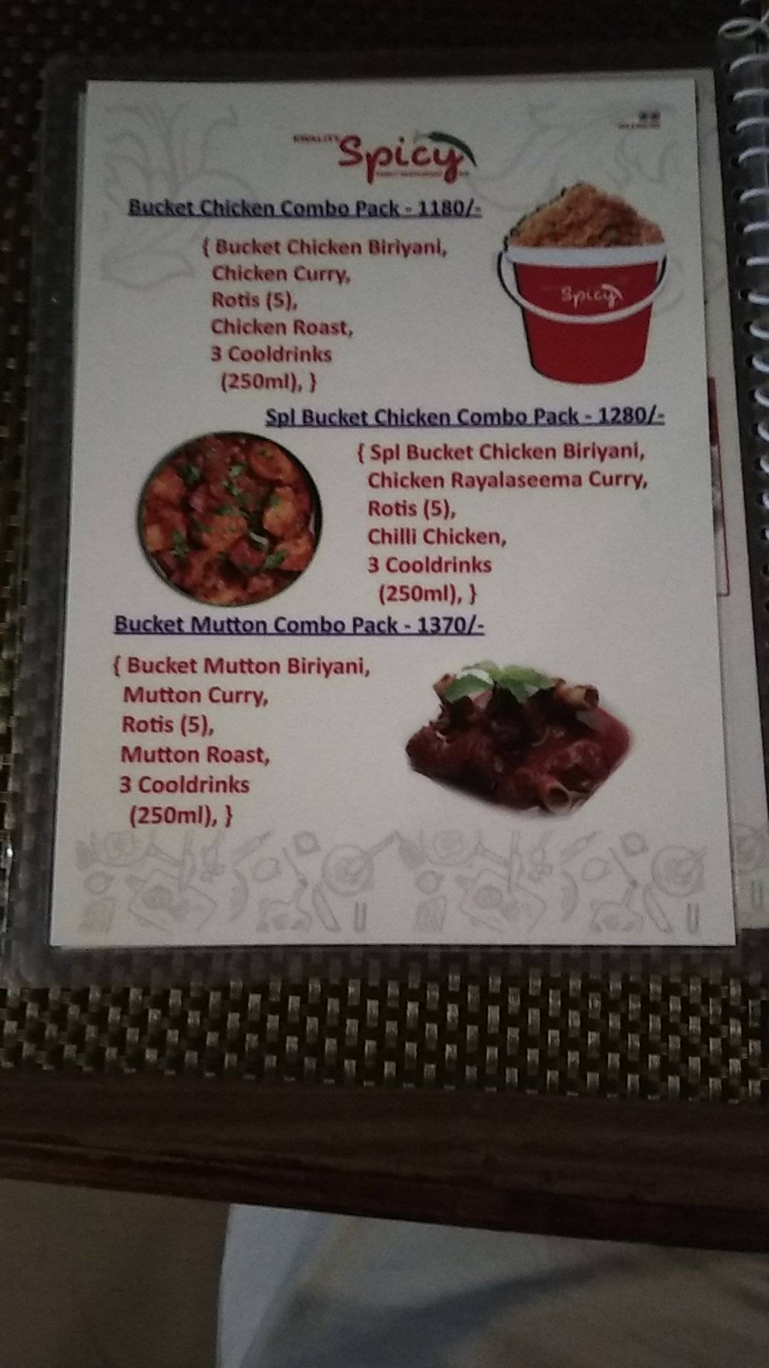 Menu at Kwality Spicy Family Restaurant, Tirupati