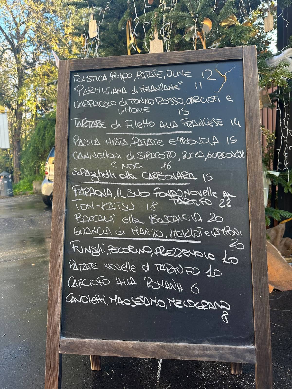 Menu at Tiuni Osteria contemporanea restaurant, Rome