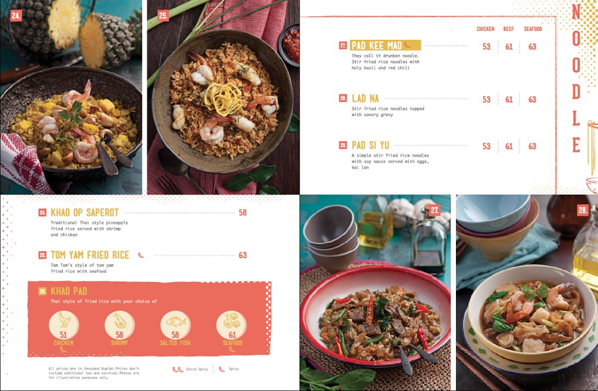 Menu at TomTom PIK restaurant, Jakarta, Rukan Garden House Blok A30