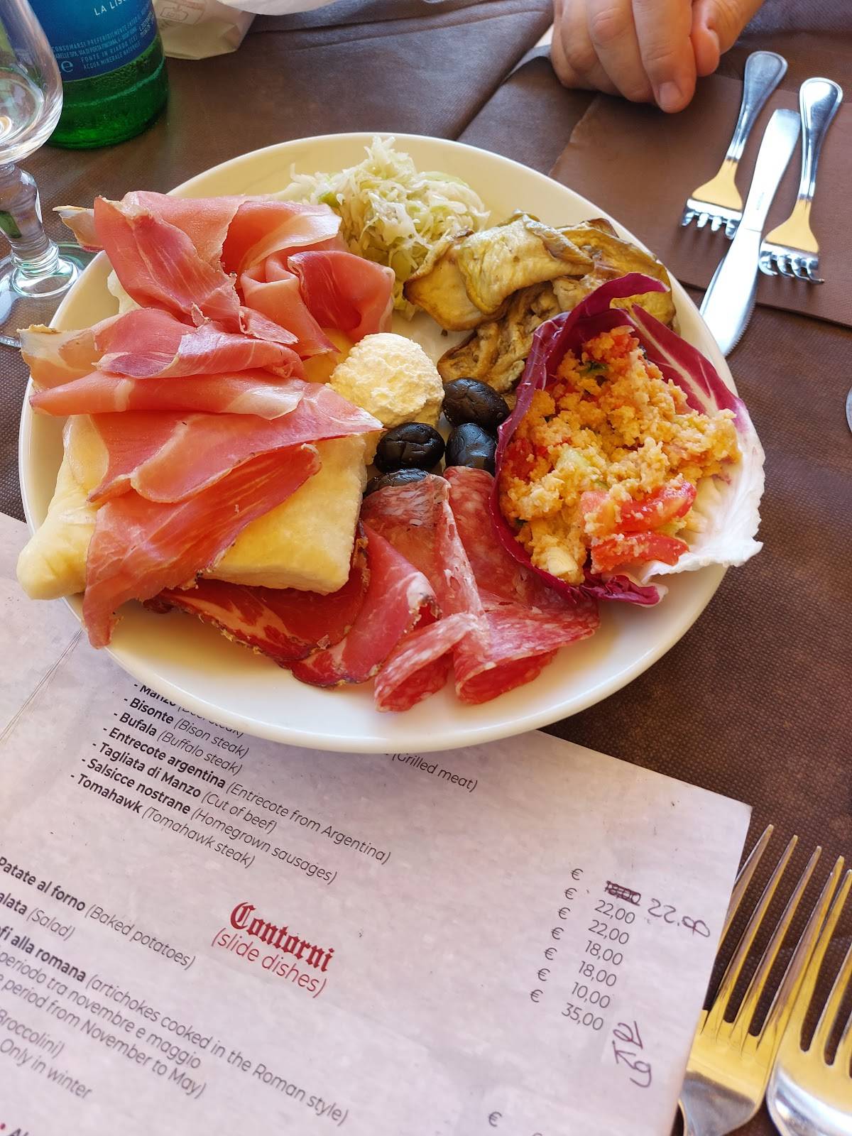 Menu da Trattoria La Rocca ristorante, Ceri