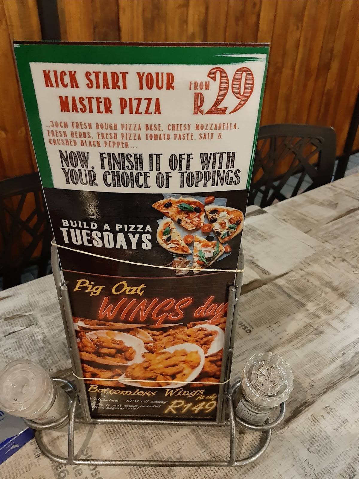 Menu at GrubHouse Diner restaurant, Trichardt