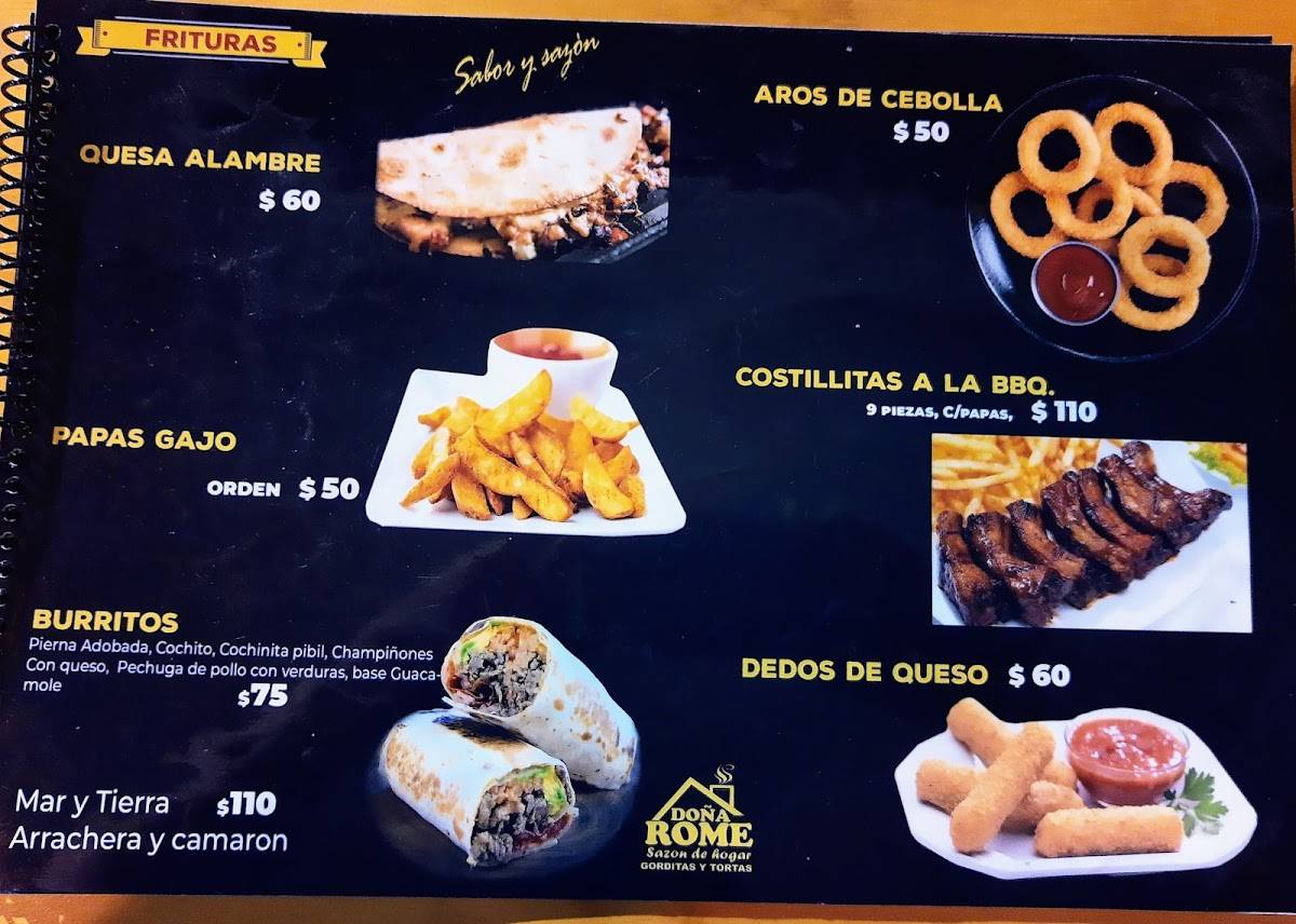 Carta del restaurante Doña Rome Gorditas Y Tortas Chilangas poniente ...