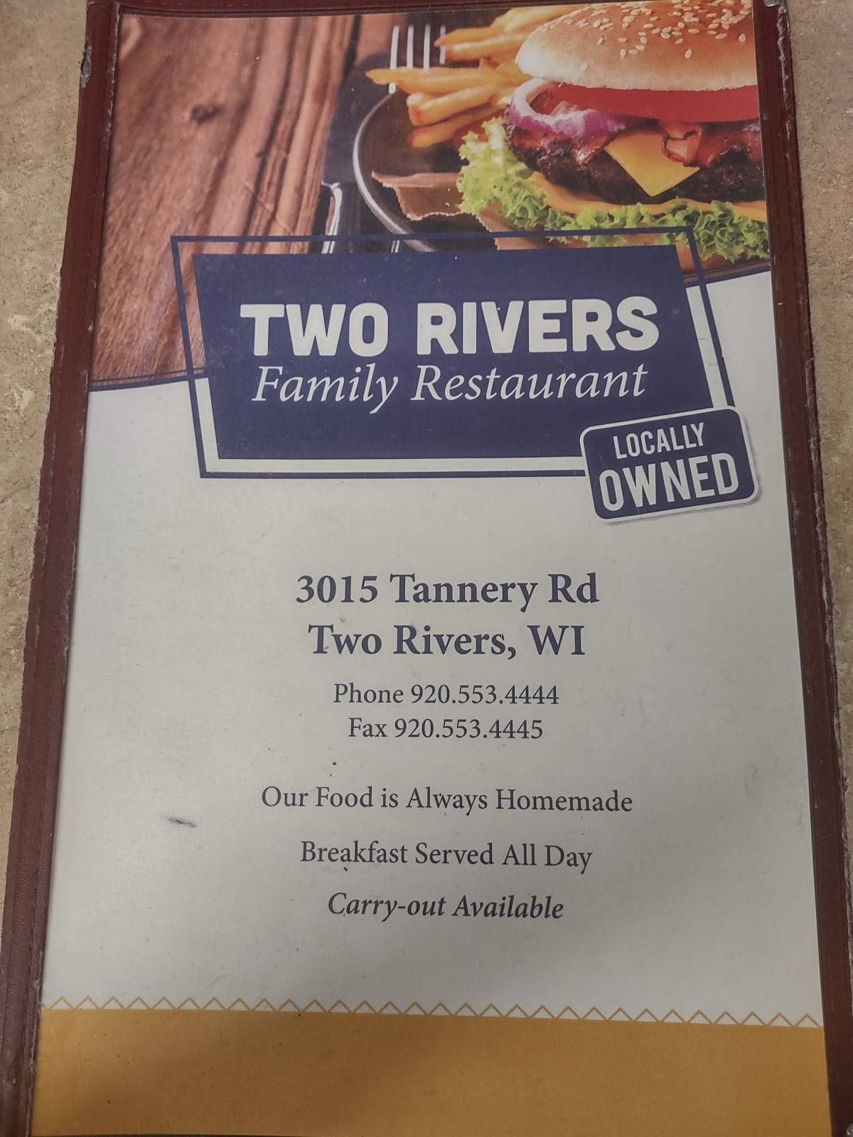 Menu at Two Rivers Family Restaurant, Two Rivers