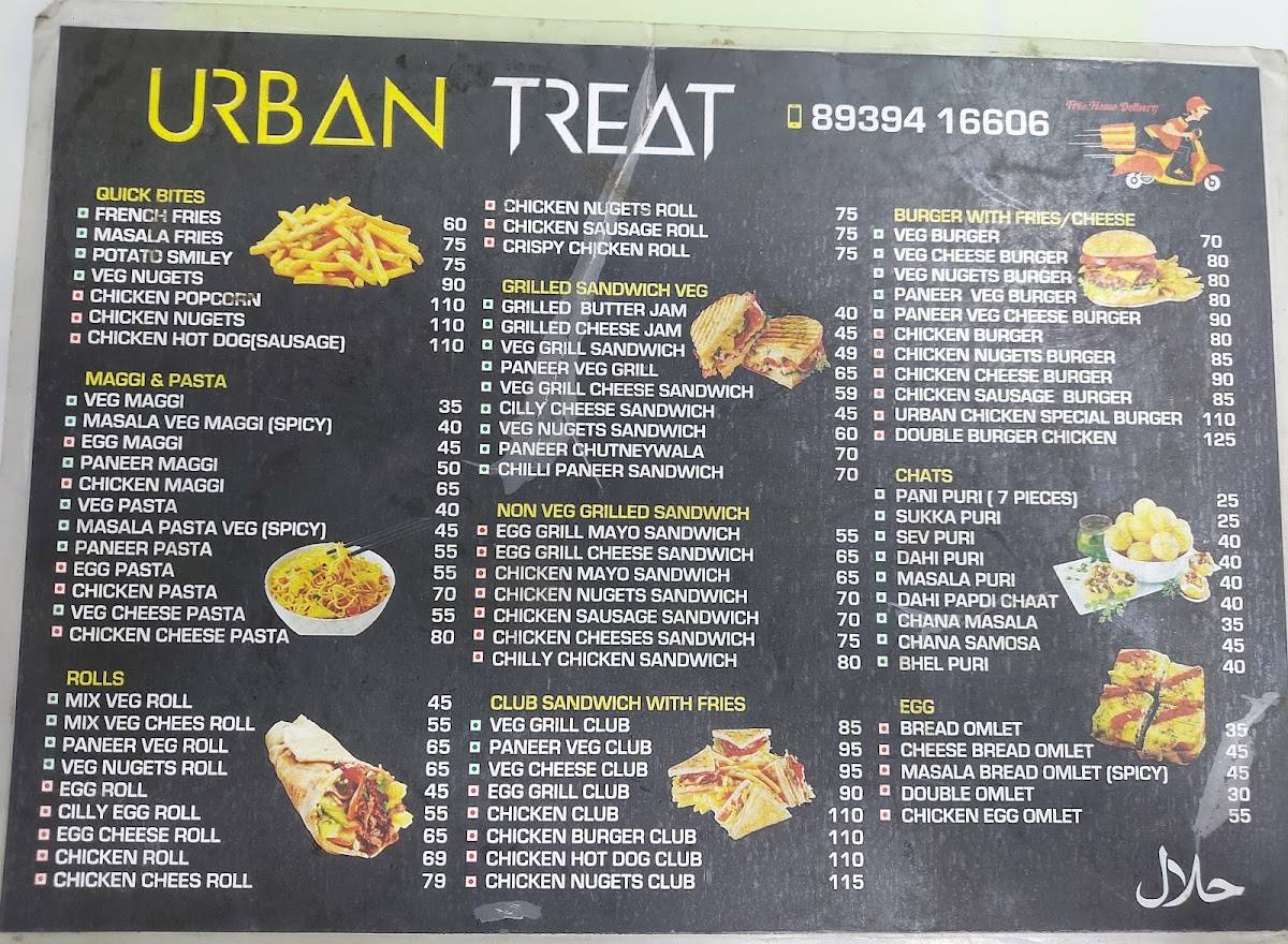 Menu at Urban Treat, Chennai, Shop No.4