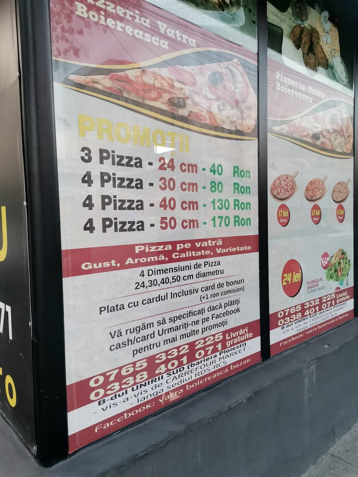 Menu at Vatra Boiereasca Buzau, Buzău