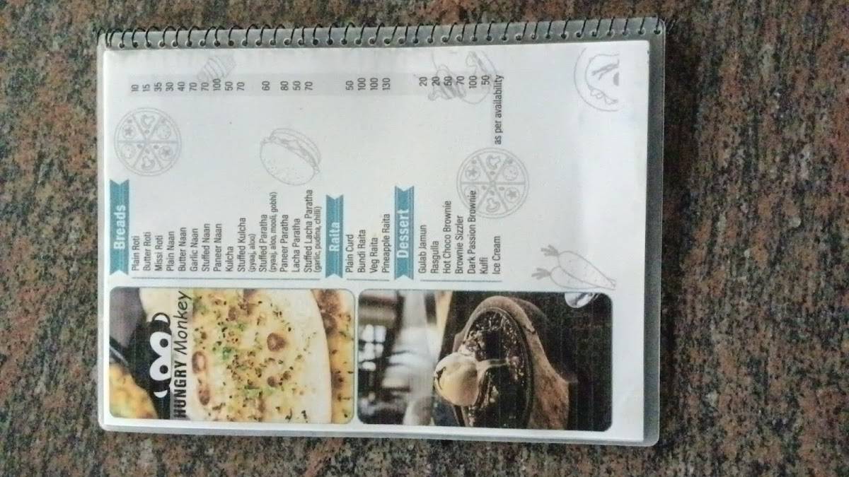 Menu at Volga Restaurant, Pilani