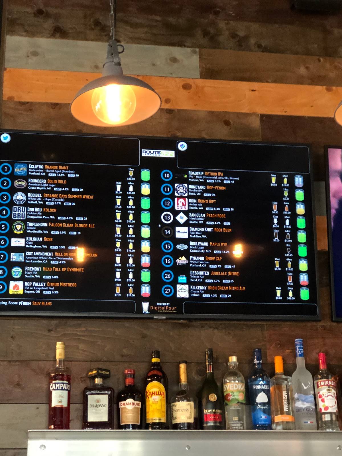 Menu at Route 522 Taproom "The 522" pub & bar, Woodinville