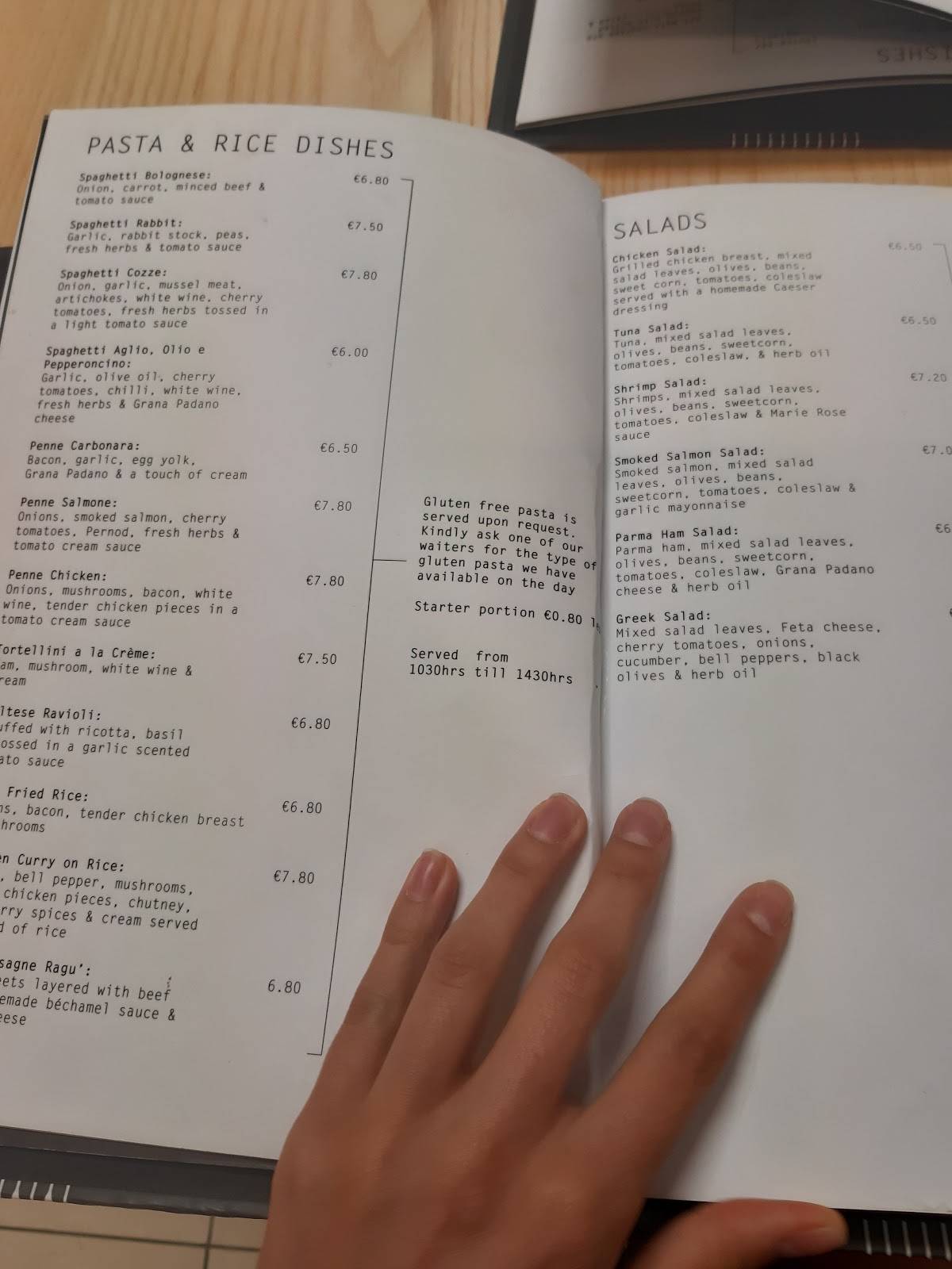 Menu at XUFI (Olympic) Cafe' and Bistro, Mosta