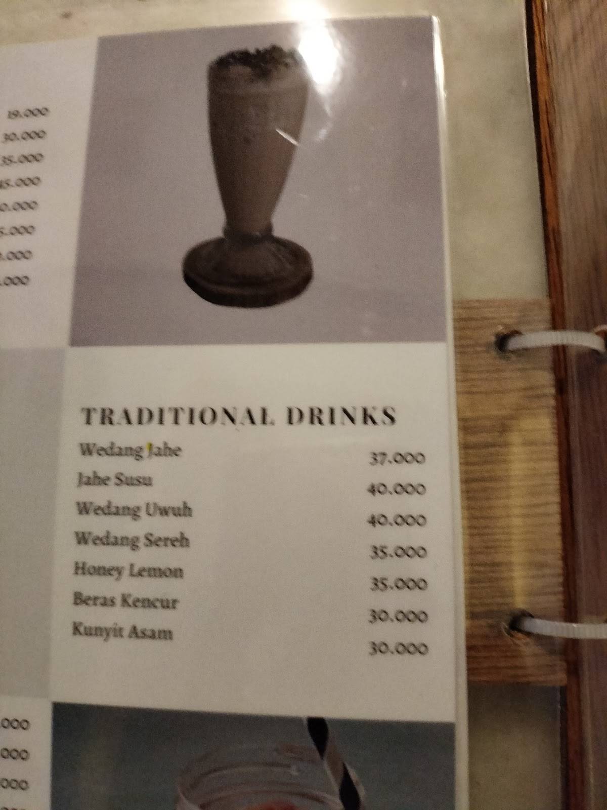 Menu at Yan Kedai Kopi cafe, Jakarta