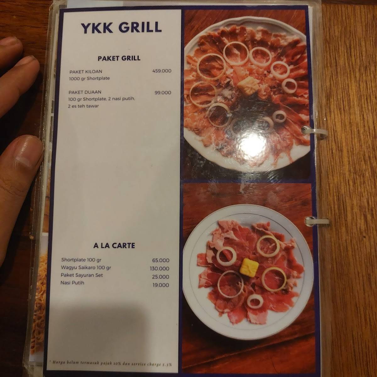 Menu at Yan Kedai Kopi cafe, Jakarta