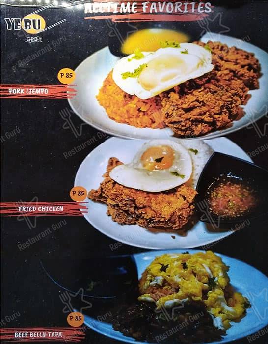 Menu at Yebu Korean Grill, Makati