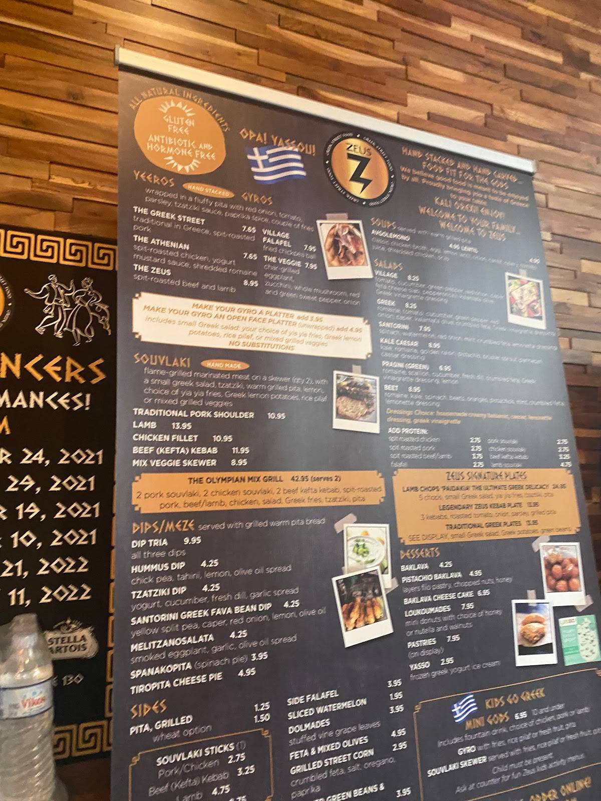 Carta del restaurante Zeus Greek Street Food, Atlanta