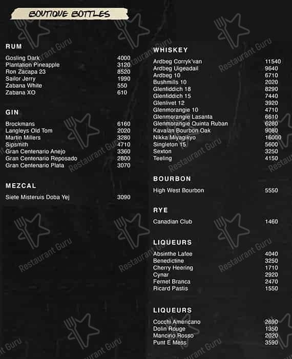 Menu at Yes Please at The Palace pub & bar, Taguig, 38th St. Uptown