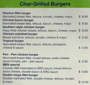 Menu at Lilydale Free Range Roast Chicken Doreen fast food, Doreen