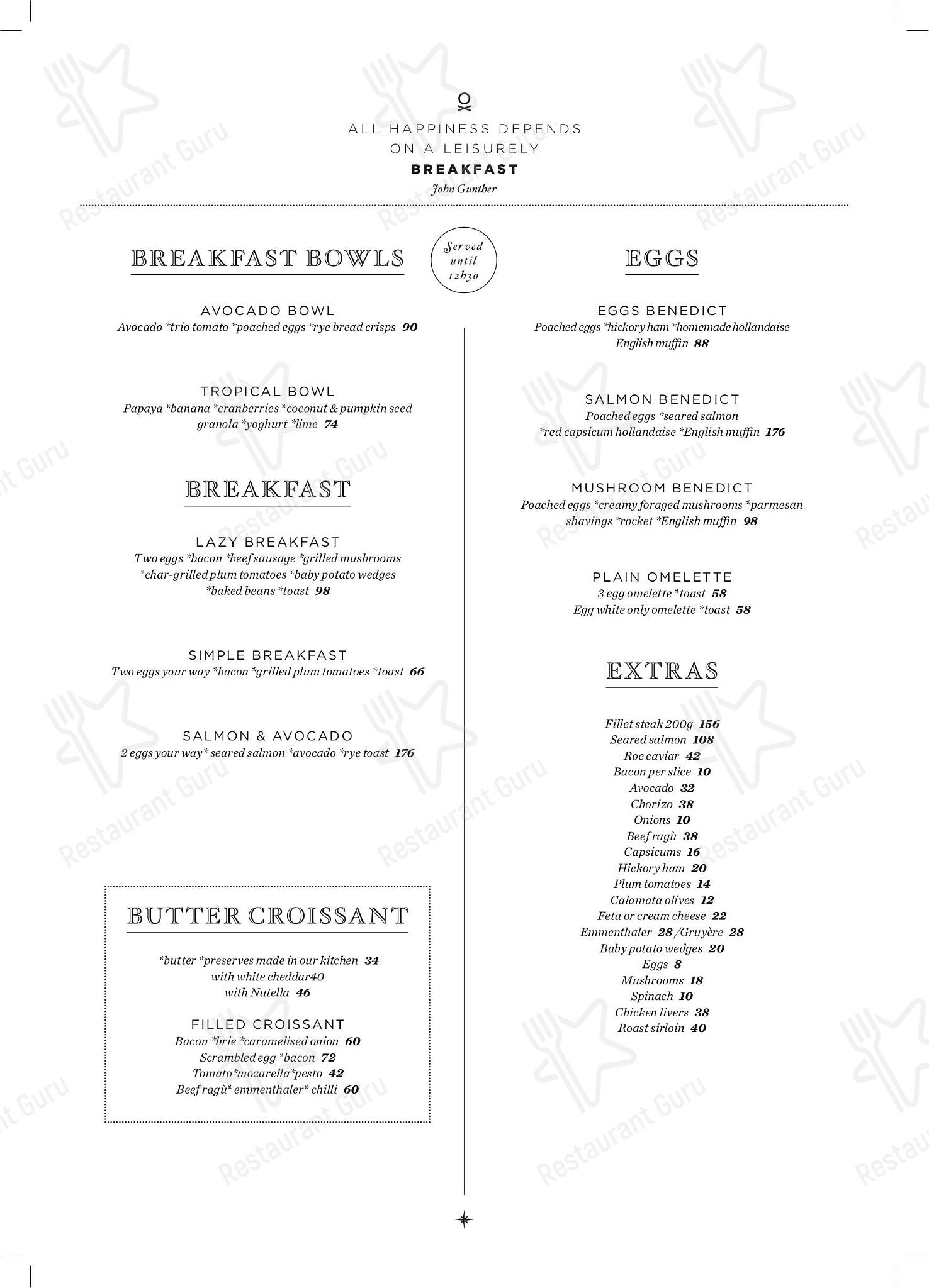 Menu at Life Grand Cafe Waterfront, Cape Town, 2 Pierhead Road