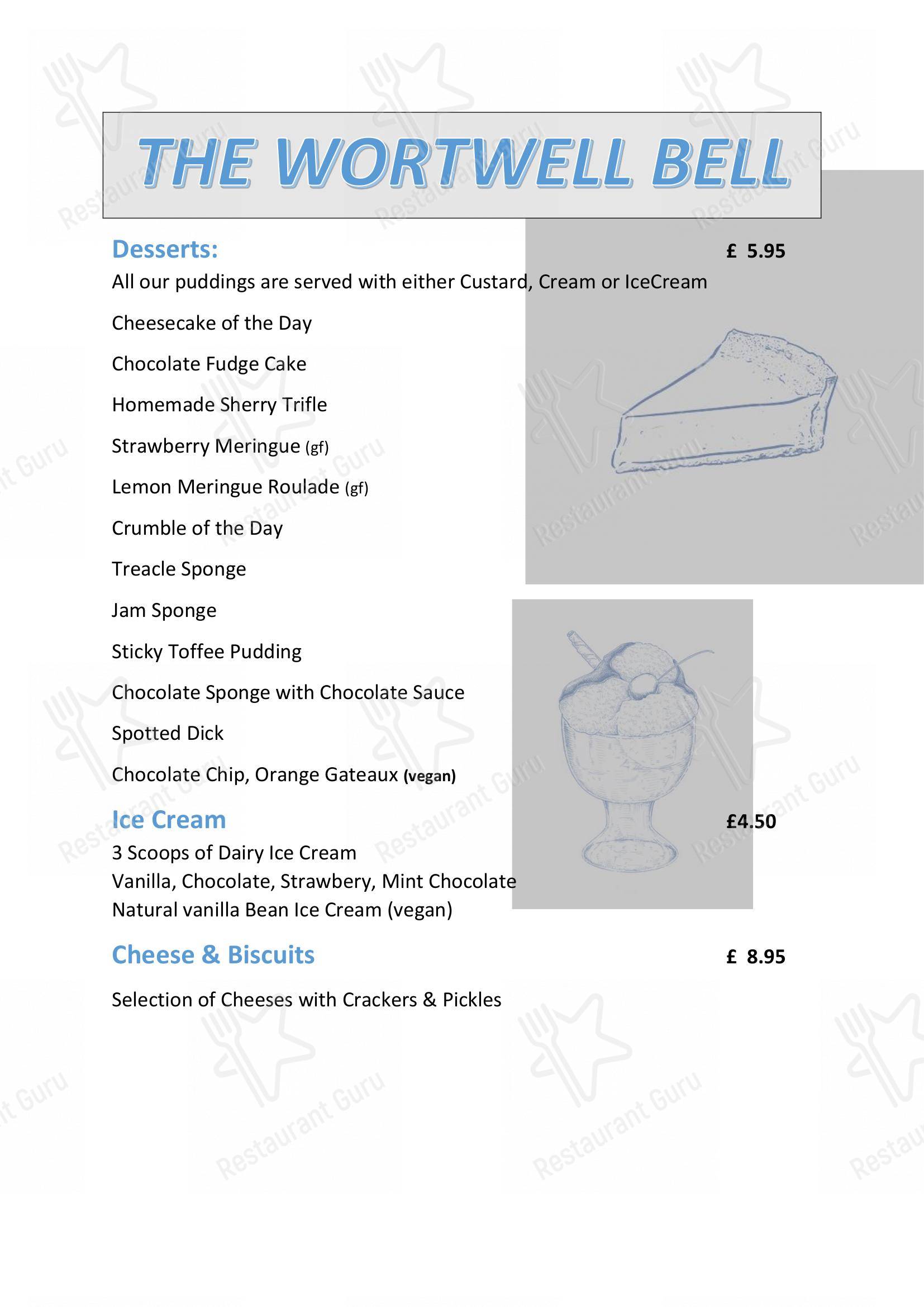 Menu at The Wortwell Bell pub & bar, Harleston