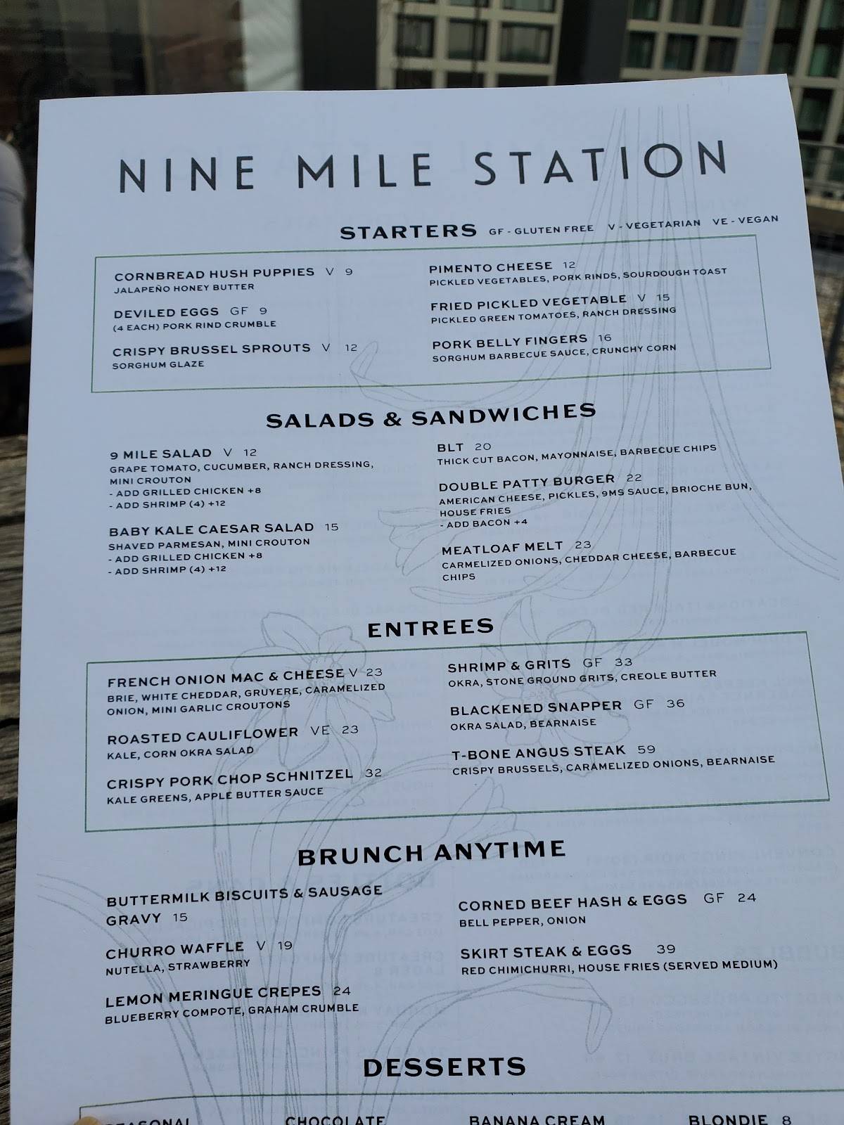 Menu at 9 Mile Station pub & bar, Atlanta, Ponce City Market