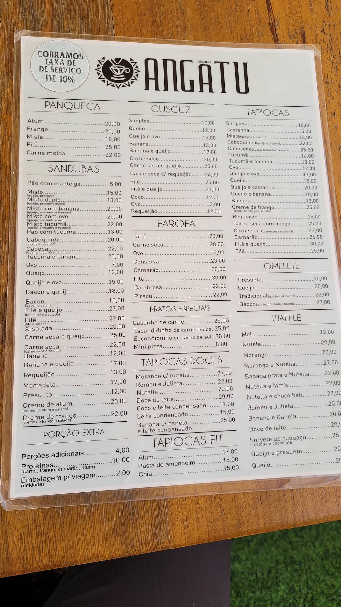 Menu em Angatu Café Unidade Centro, Manaus