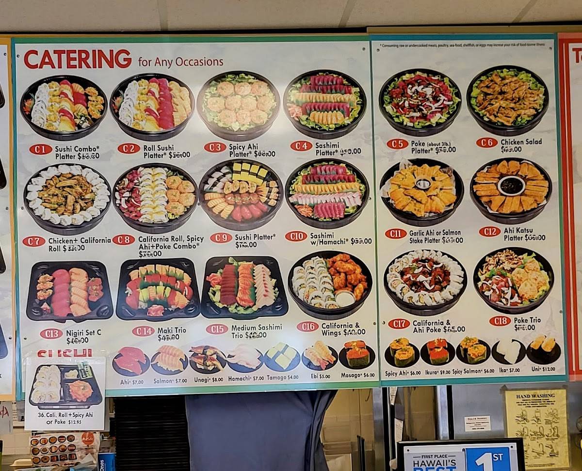 Menu at Ahi and Vegetable - Kapalama restaurant, Honolulu, Dillingham Blvd