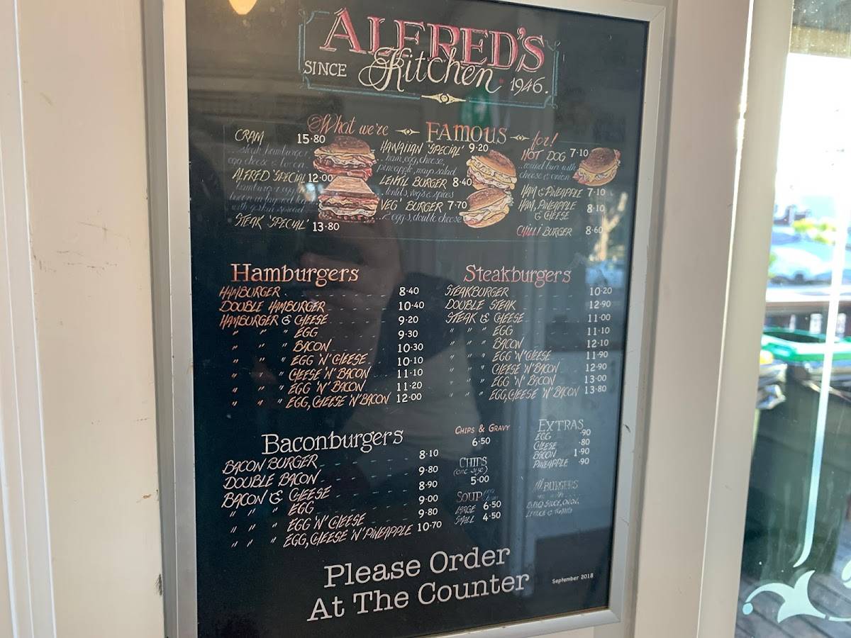 Menu at Alfred's Kitchen fast food, Guildford