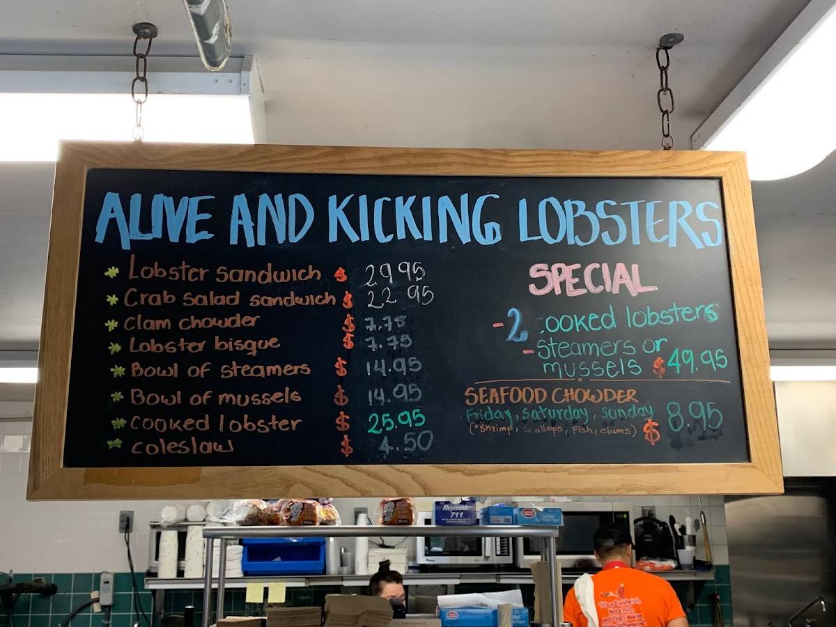 Menu at Alive & Kicking Lobsters restaurant, Cambridge