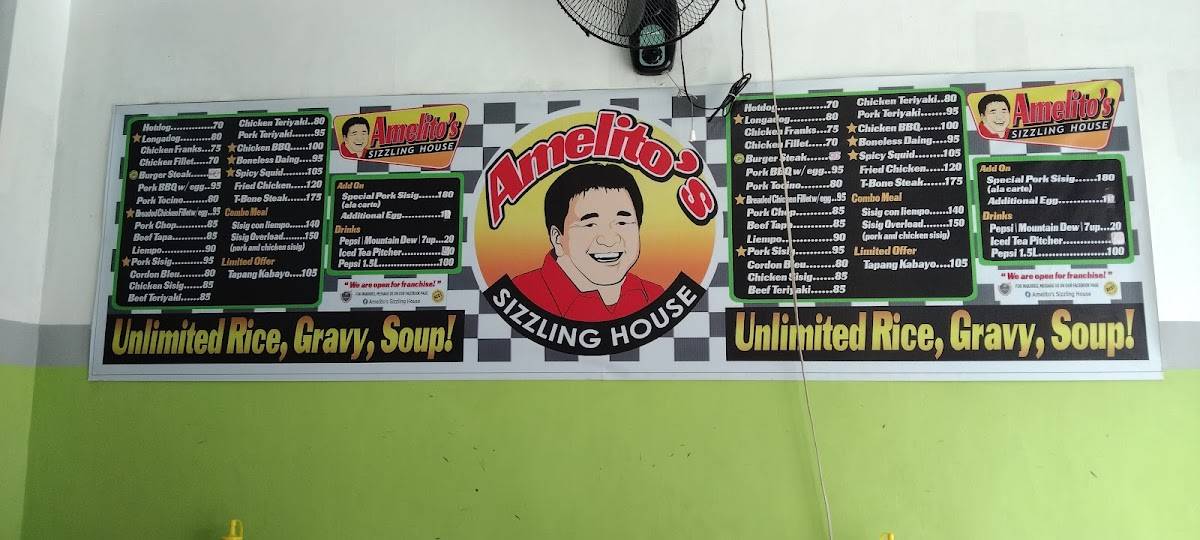 Menu at Amelitos Sizzling House - Pulilan restaurant, Pulilan