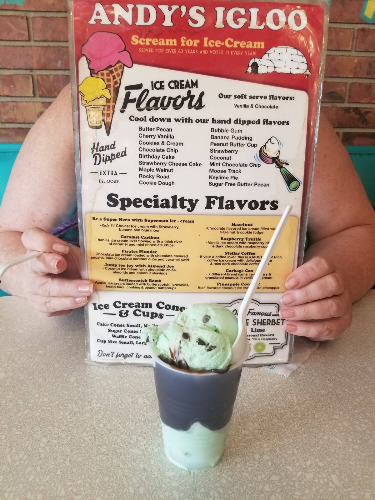 Menu at Andy's igloo Drive-In Restaurant, Winter Haven