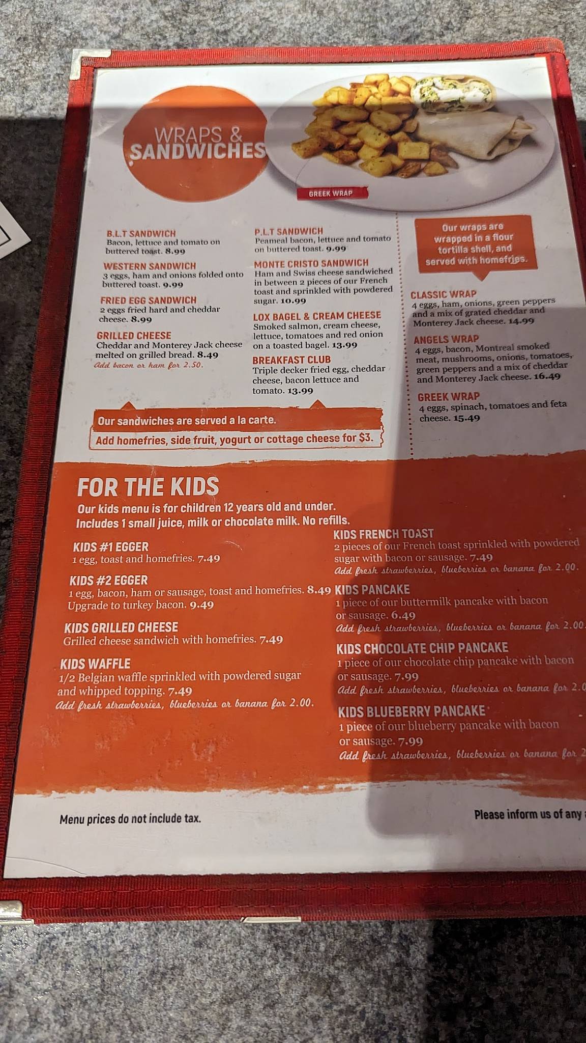 Menu at Angel's Diner - Family Restaurant London, London
