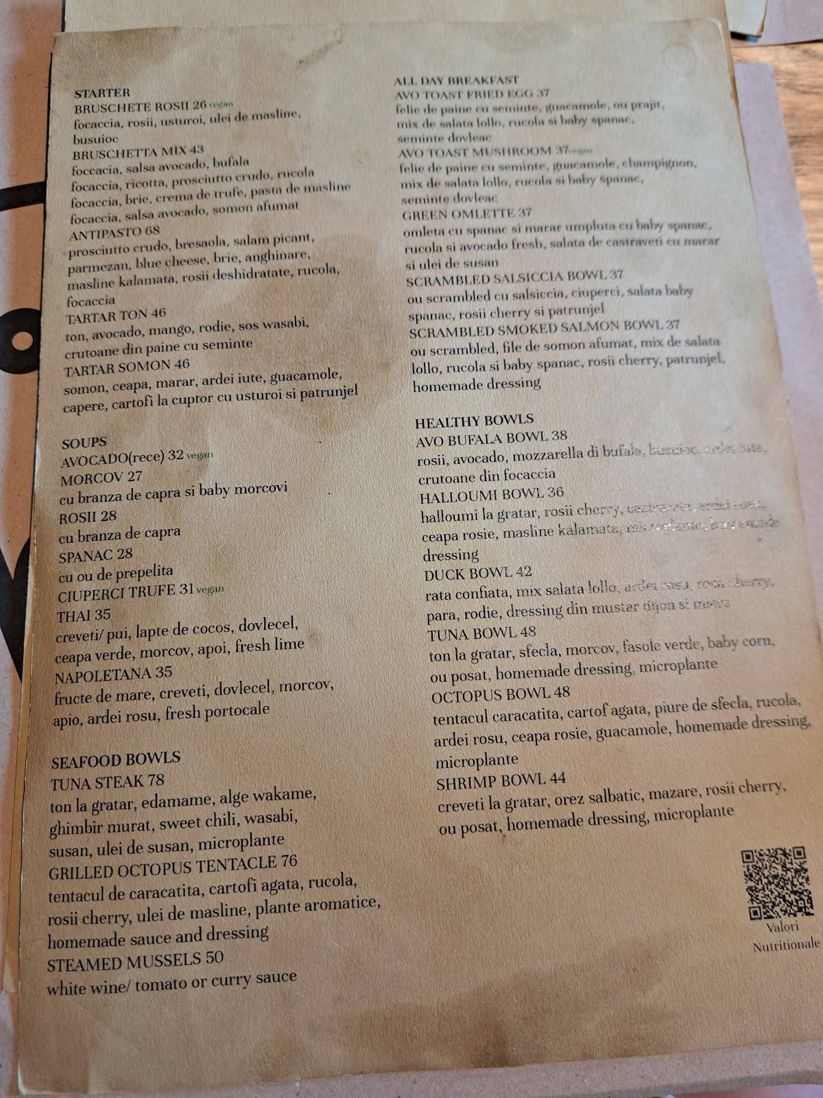 Menu at Animaletto Pizza Bar, Bucharest