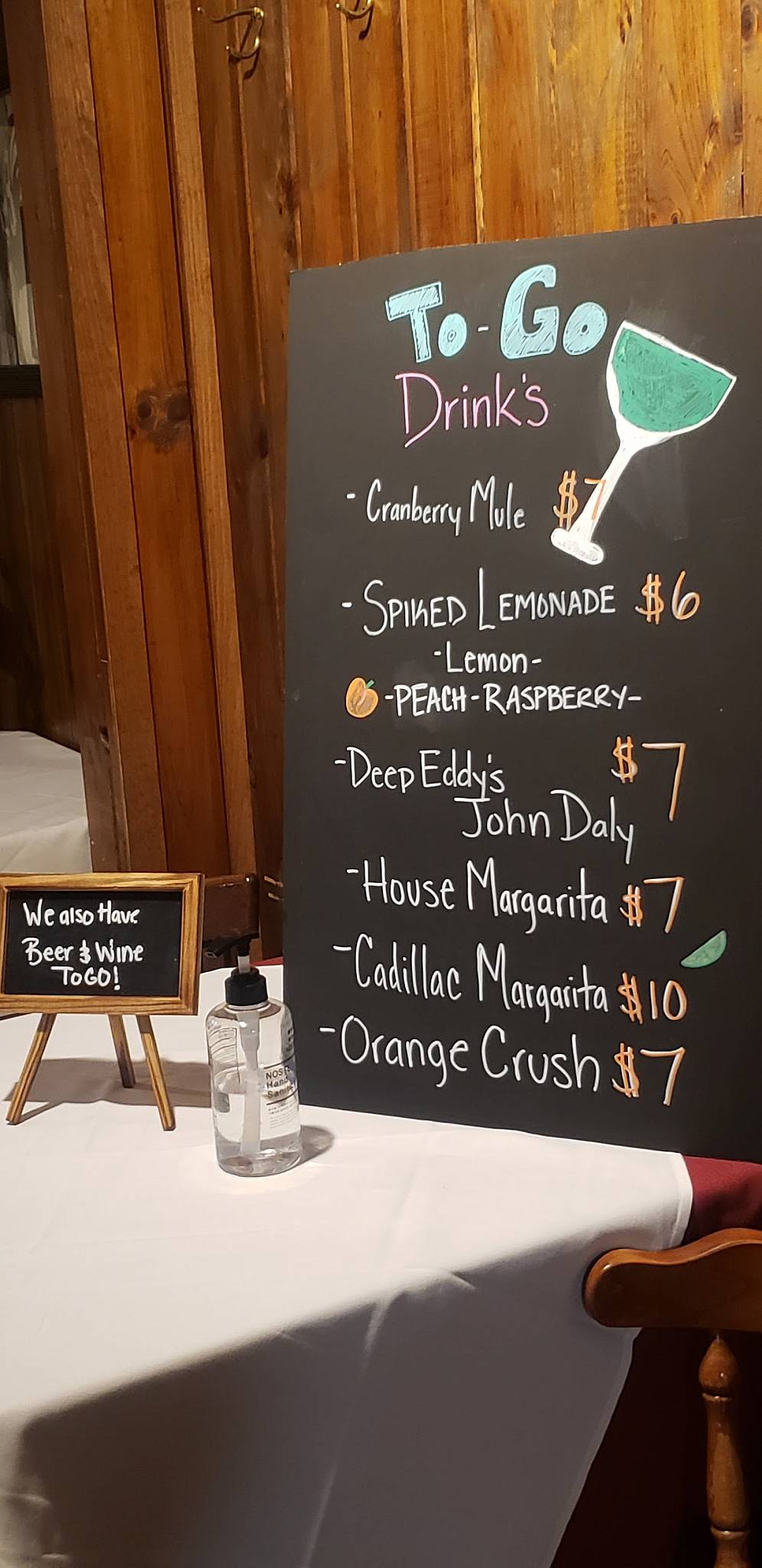 Menu at Edgewater Restaurant, Edgewater