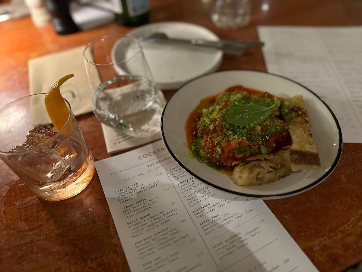 Menu at Ariel Modern Italian restaurant, Cape Town
