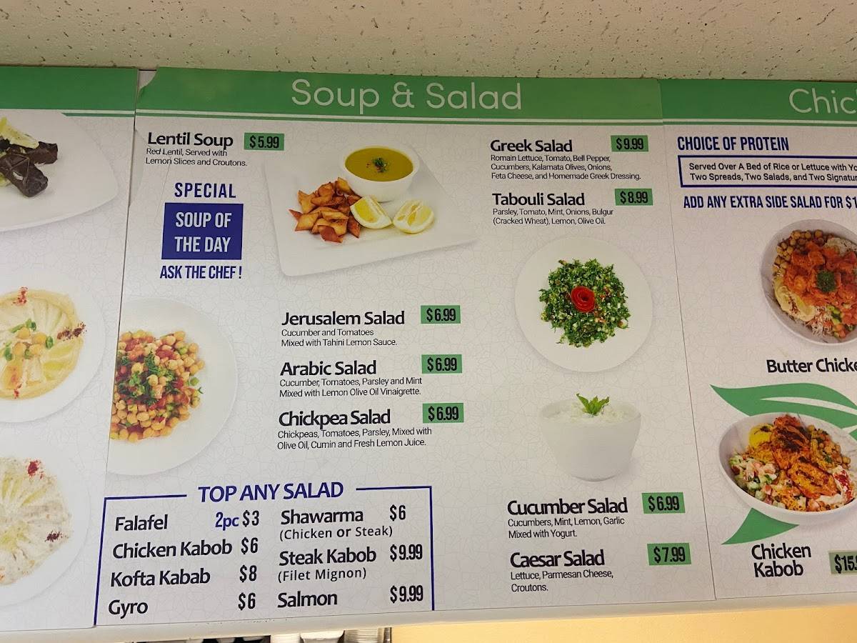 Menu at Aurora Mediterranean Restaurant, Fairbanks