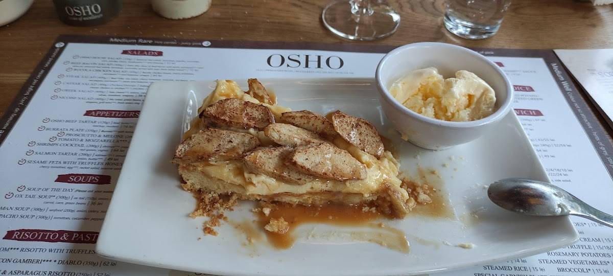 Menu at Osho, Bucharest