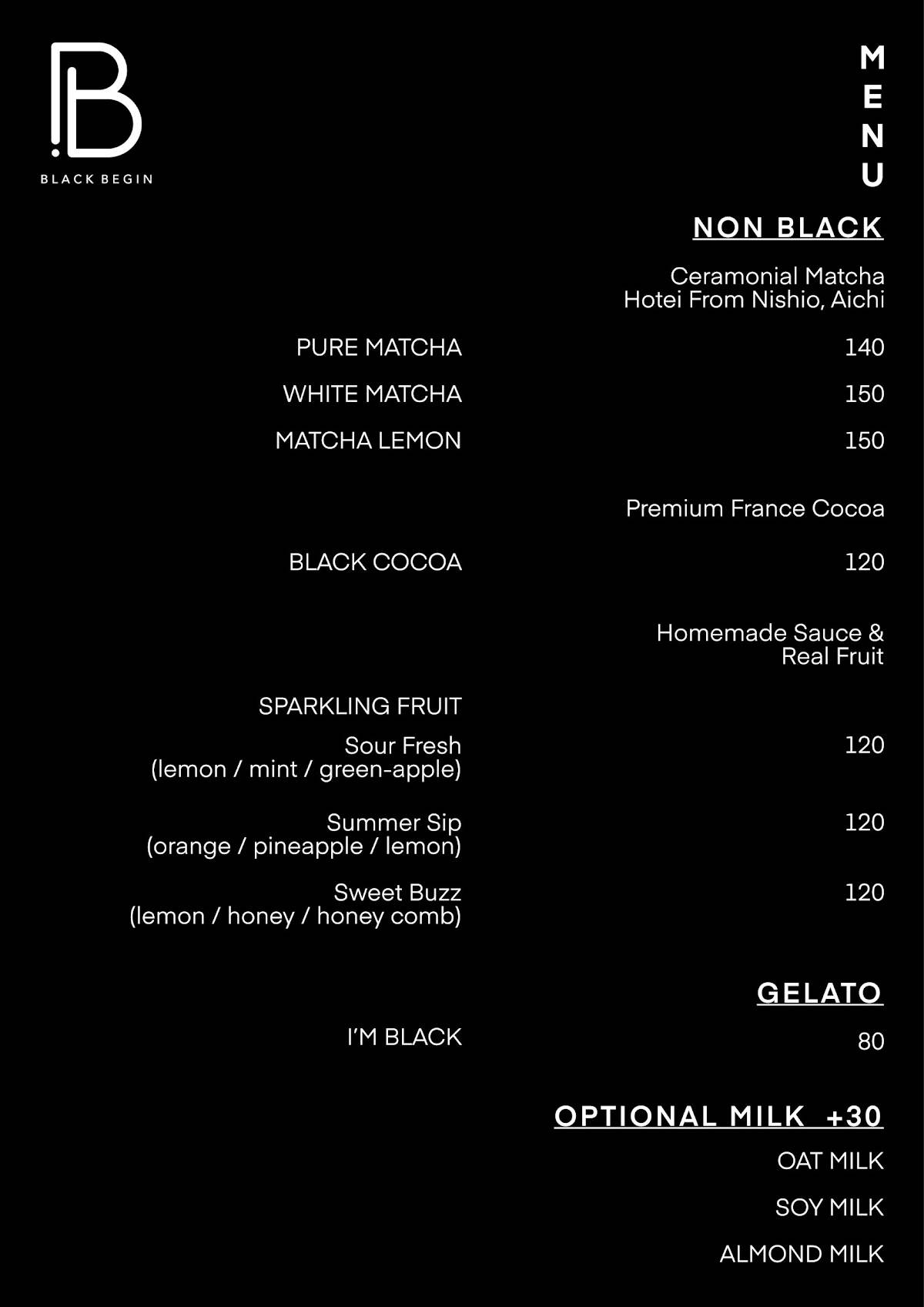 Menu at BLACK BEGIN HOME COFFEE restaurant, Bang Phli Yai