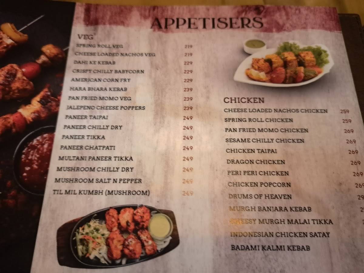 Menu at BLAST, Cuttack, Rex plaza