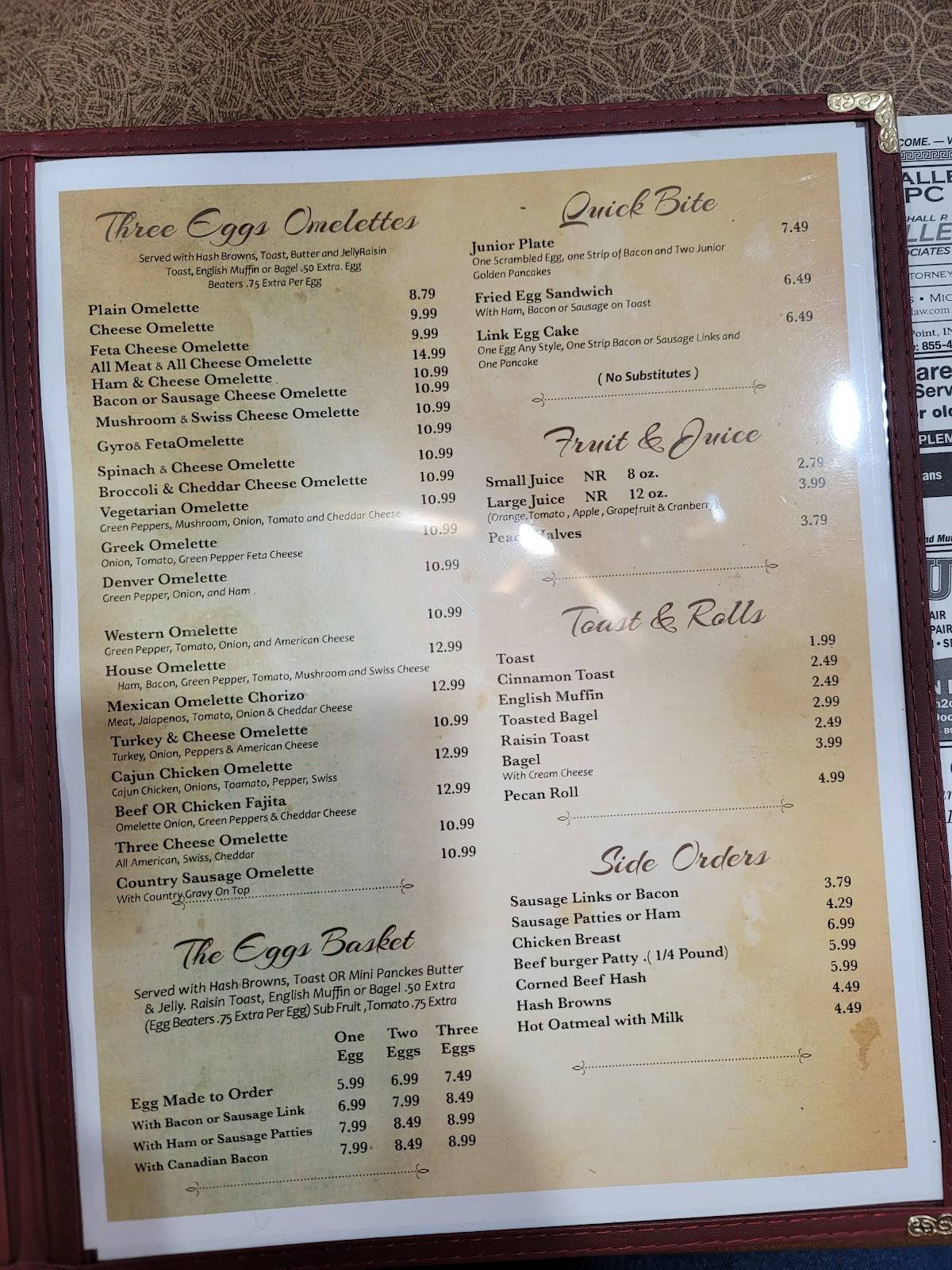 Menu at Baja Restaurant, Lakes of the Four Seasons
