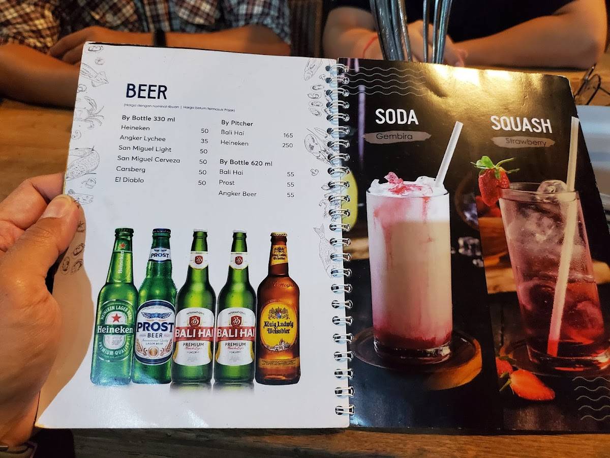 Menu at Bandar Djakarta restaurant, Jakarta, Jl. Pantai Indah No.7