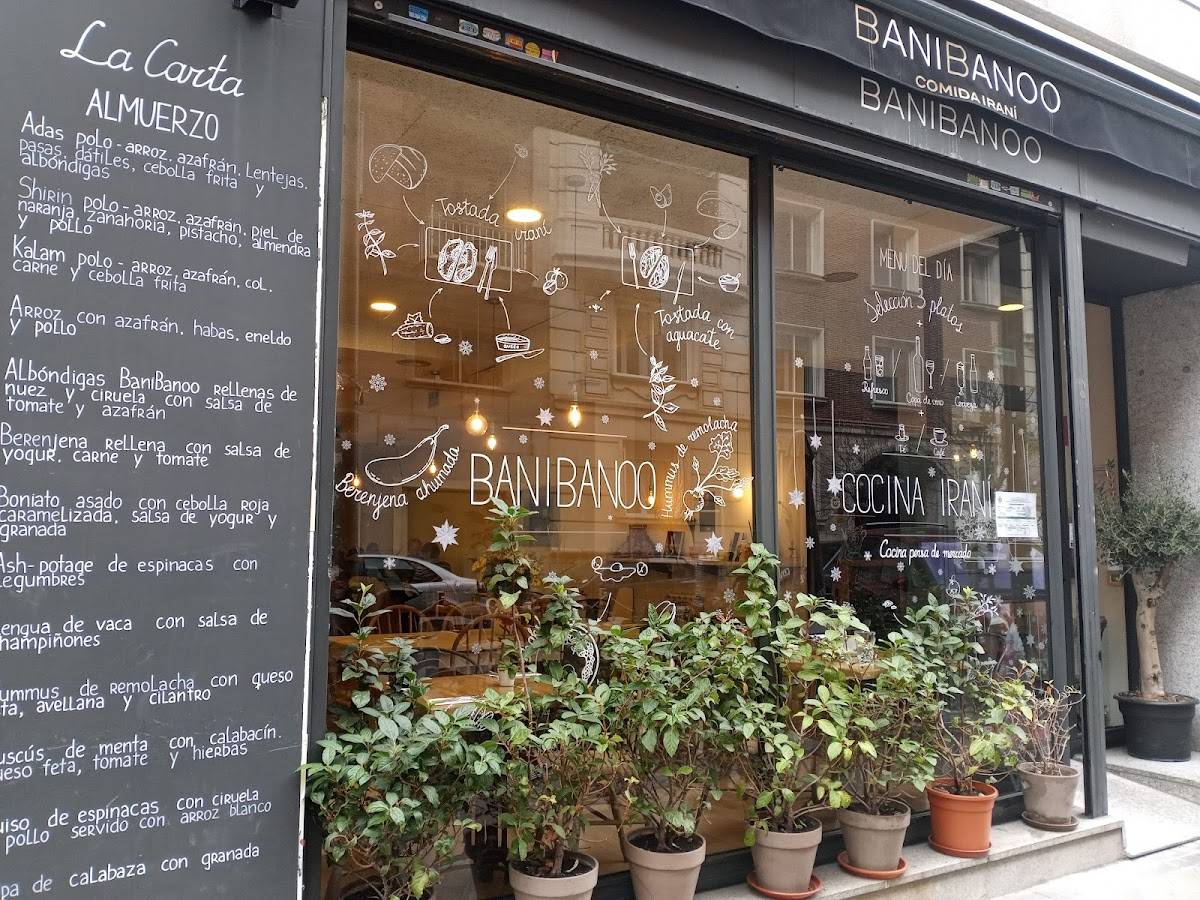 Carta del restaurante Banibanoo, Madrid