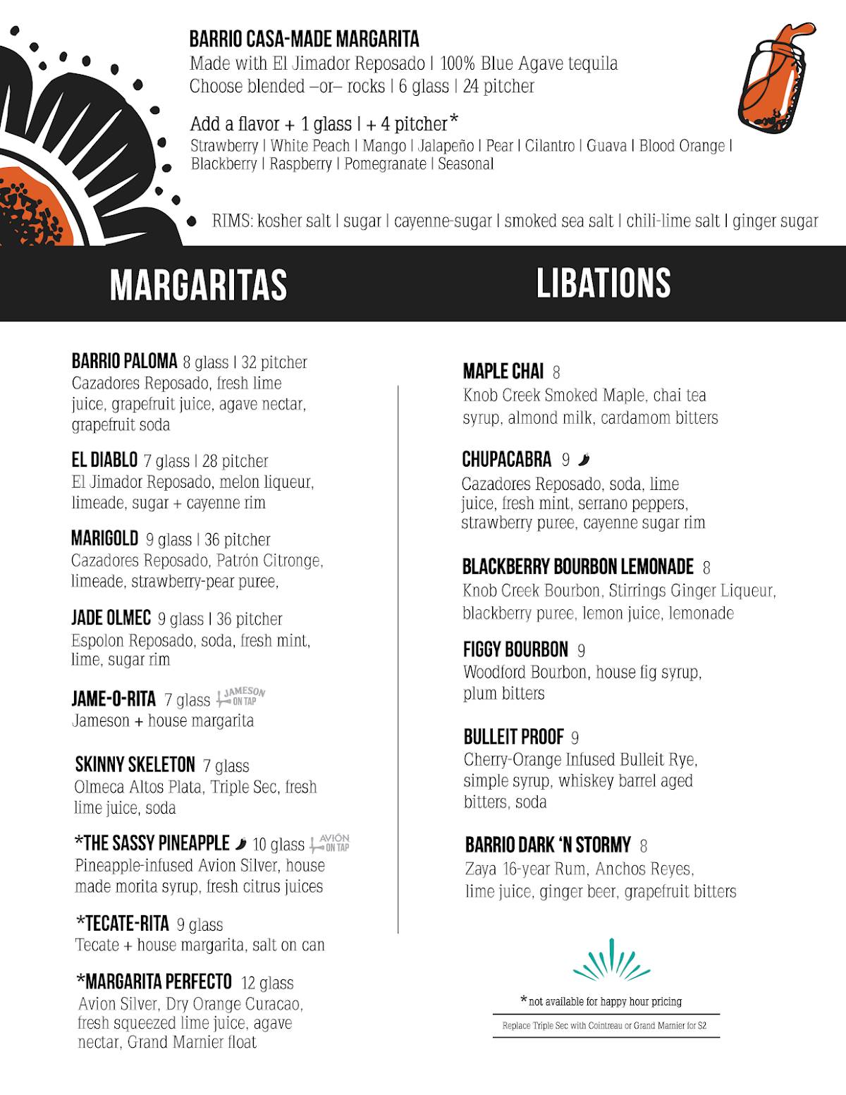 Menu at Barrio Gateway, Cleveland, 503 Prospect Ave E