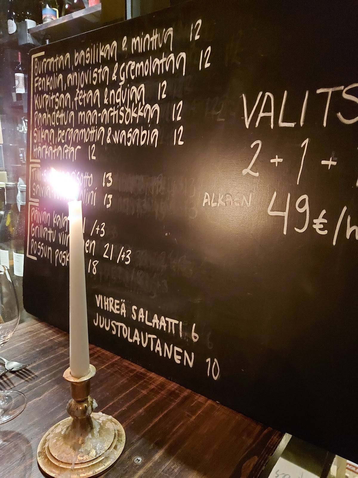 Menu at Baskeri & Basso restaurant, Helsinki