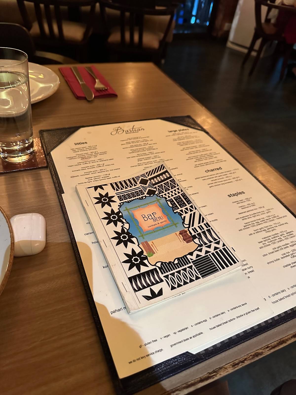 Menu at Bastian, Bandra, Mumbai, Kamal Building