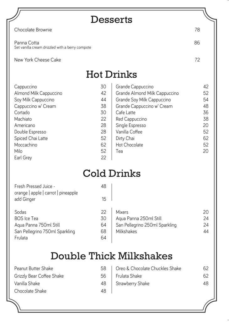 Menu at Big Bad Wolf Lyon’ Eatery restaurant, Randburg, Cedar Square ...