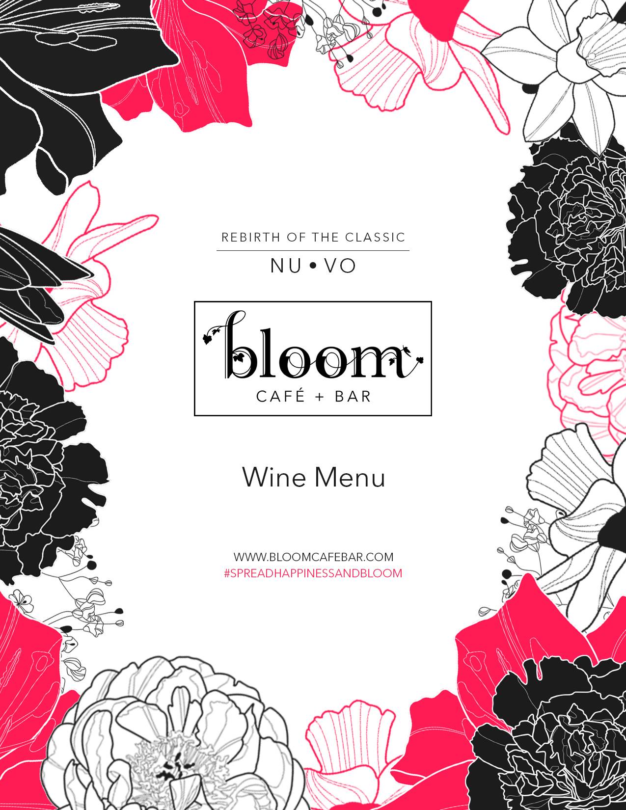 Menu at Bloom Cafe + Bar, Makati