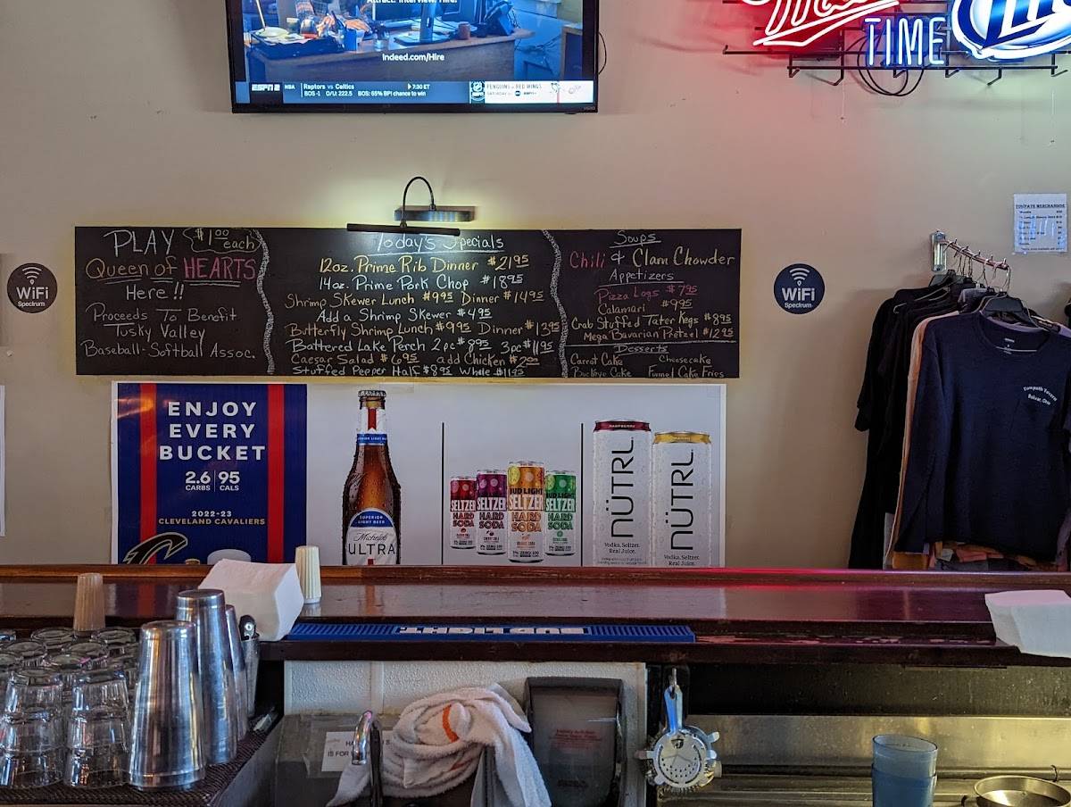 Menu at Towpath Tavern pub & bar, Bolivar, 225 Canal St