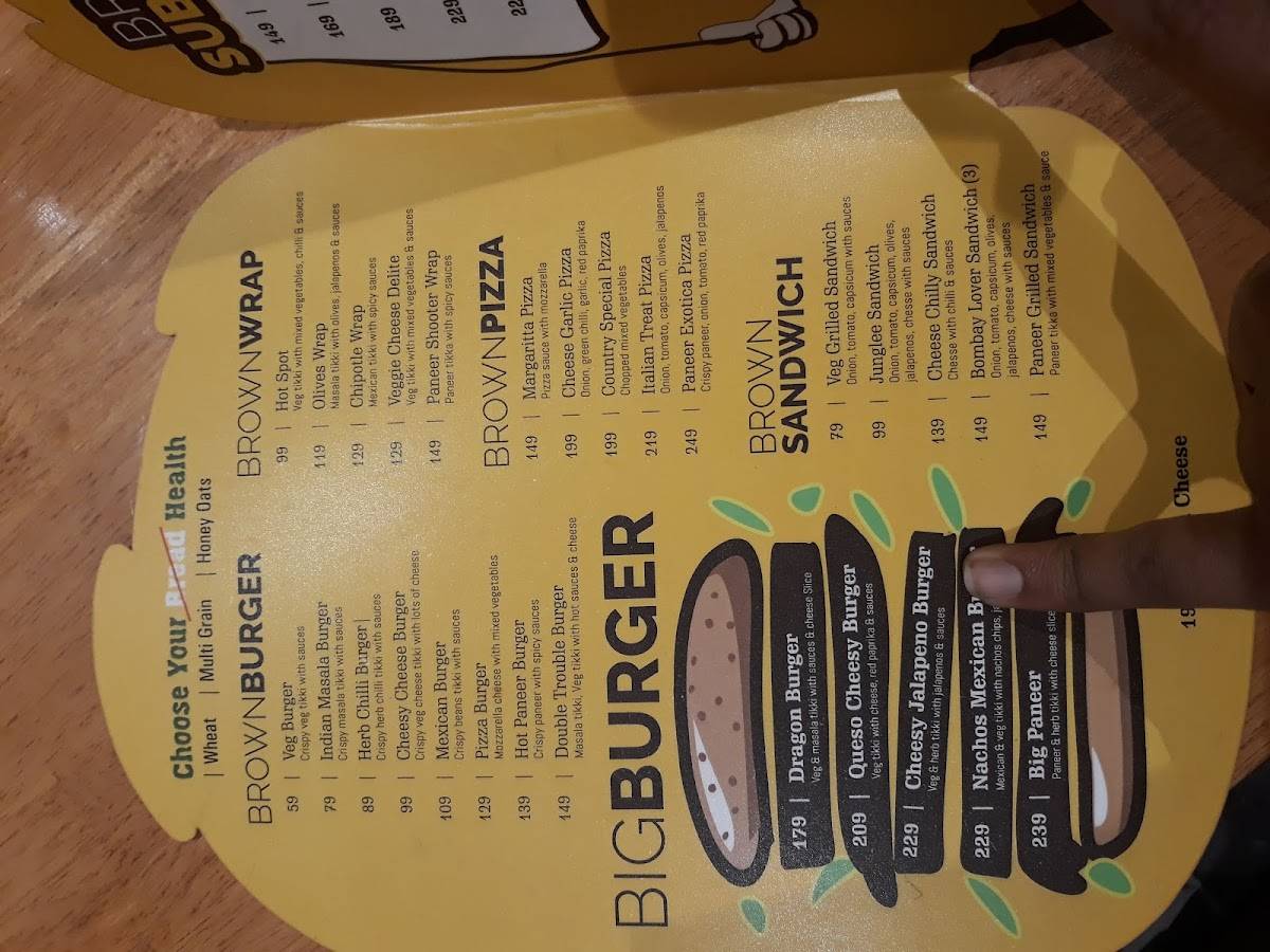 Menu at Brown Burger Co. RR Nagar, Bengaluru